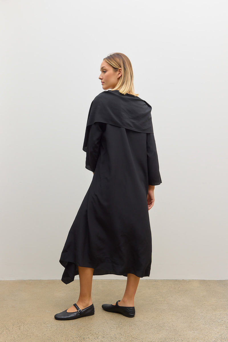 Draped Sequel Dress Black – Scotties Boutique