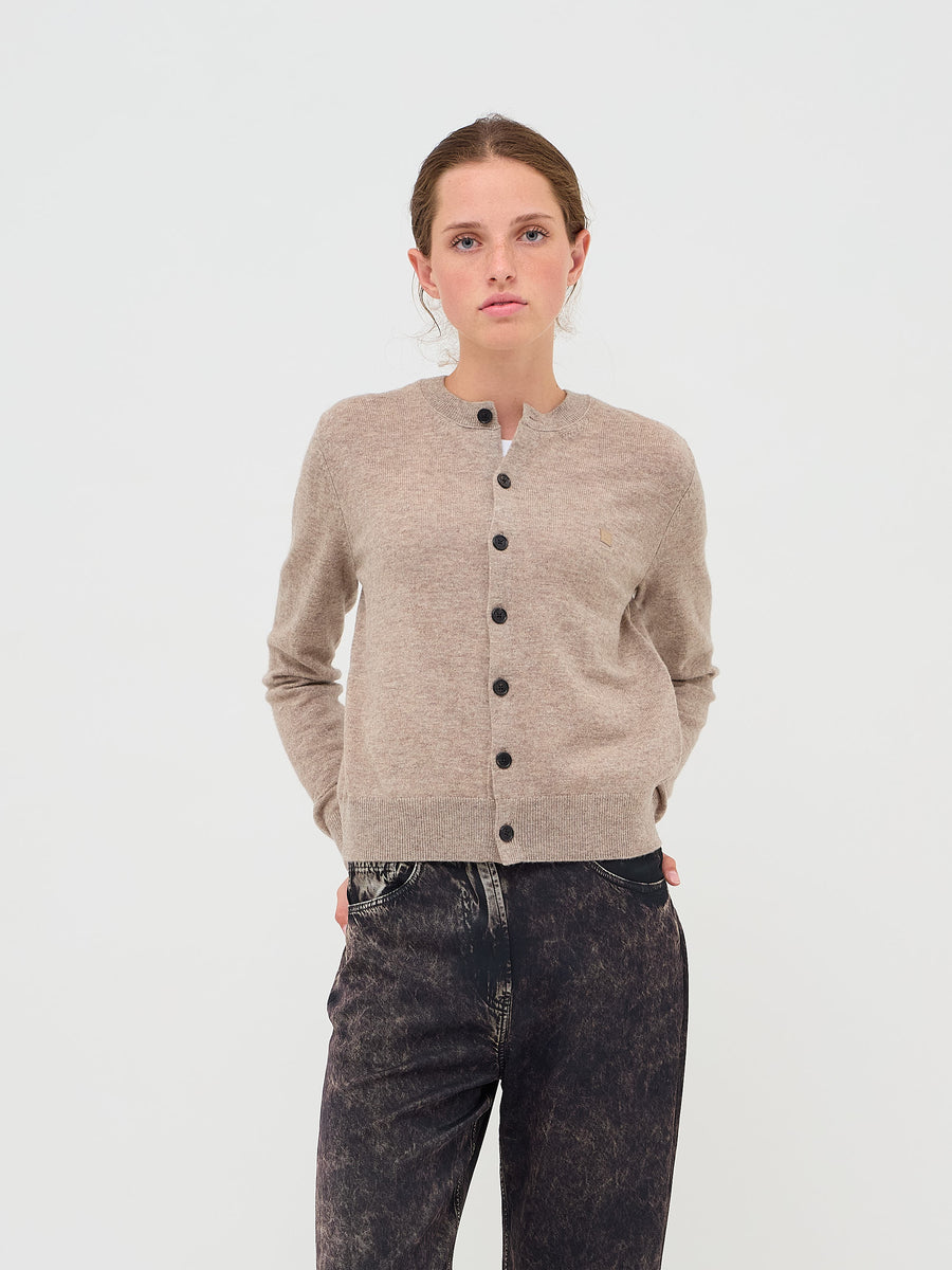 Face Cardigan Greige Melange – Scotties Boutique