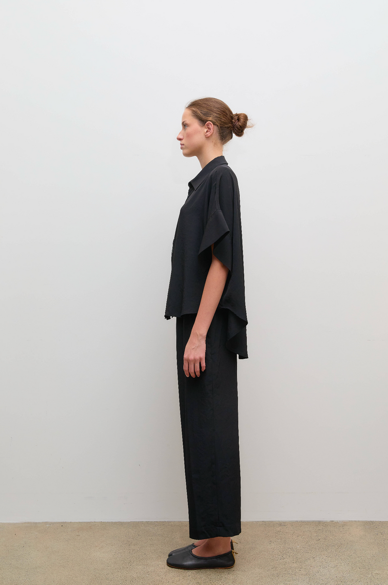 Crepe de Chine Straight Pants Black – Scotties Boutique