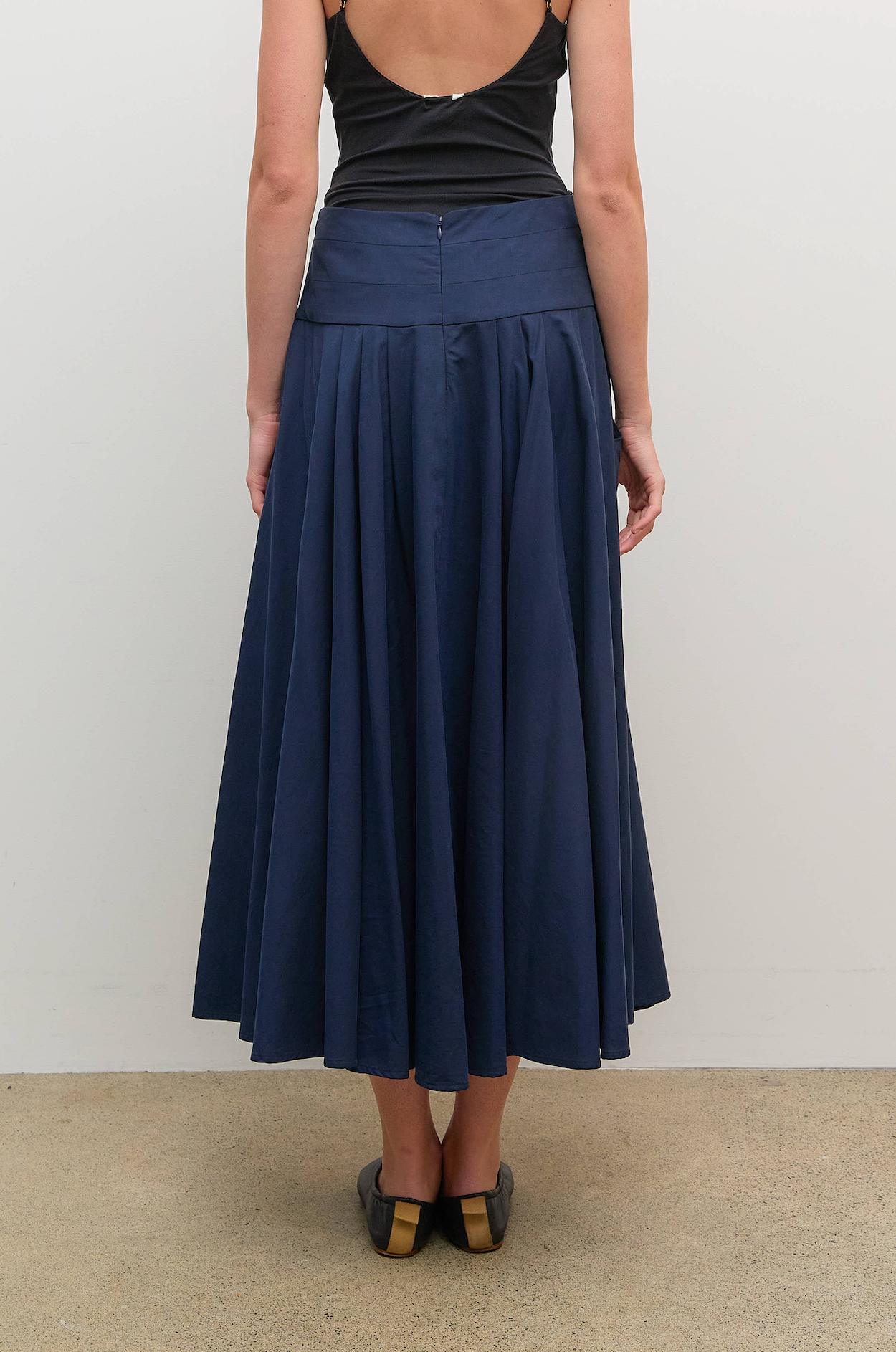 Some People Say Skirt French Navy Tencel Cotton – Scotties Boutique