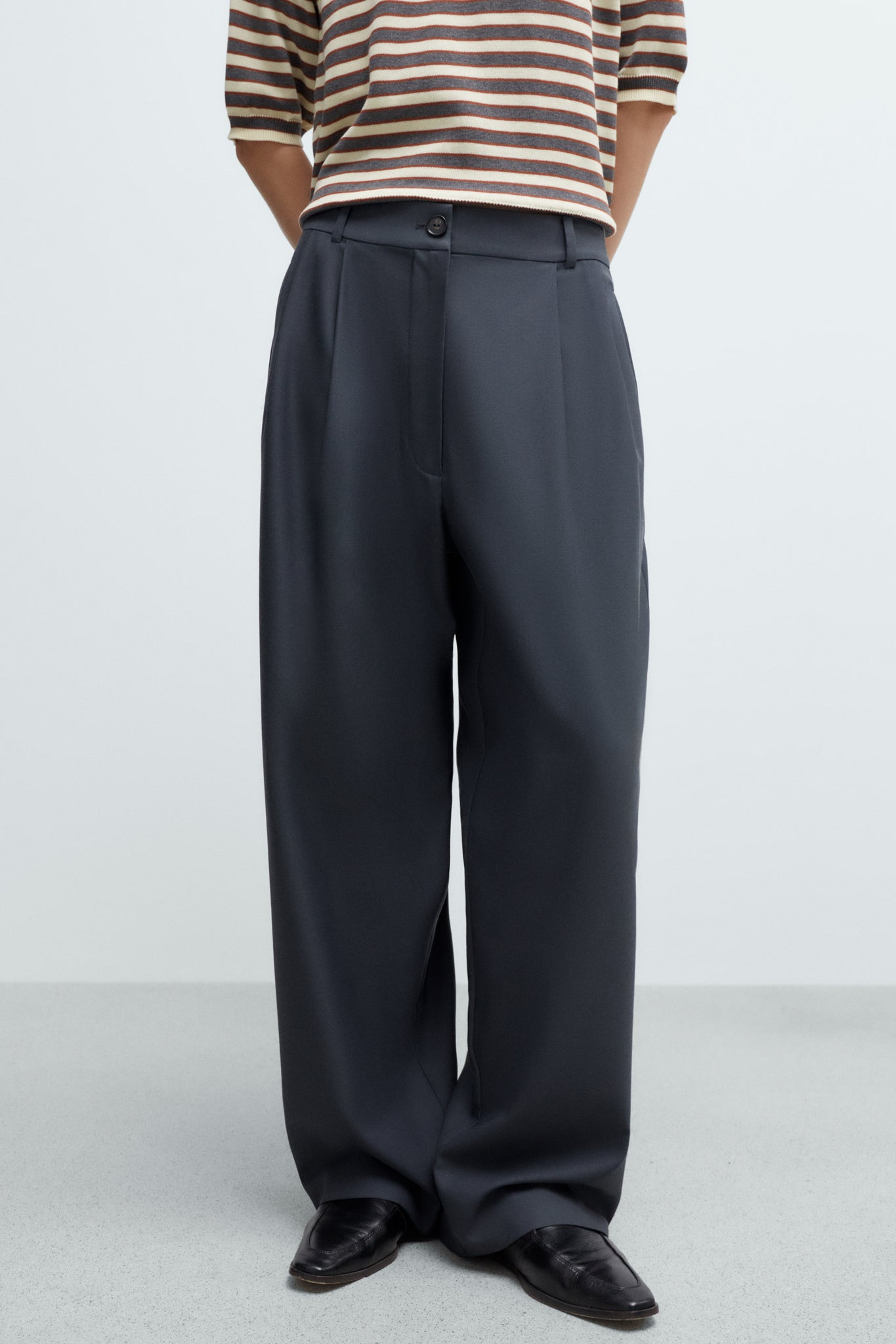 Tailored Masculine Pants Ebony – Scotties Boutique